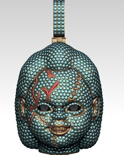 Chucky Face Diamond 3D model 3D printable | CGTrader