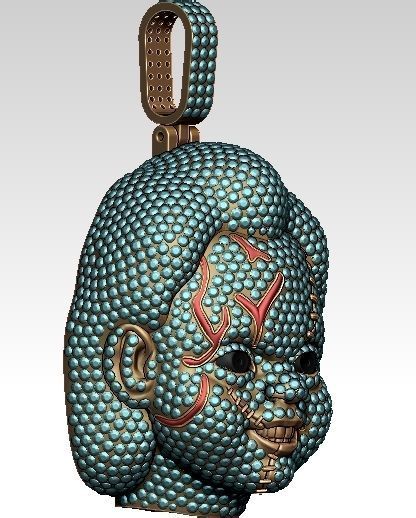 Chucky Face Diamond 3D model 3D printable | CGTrader