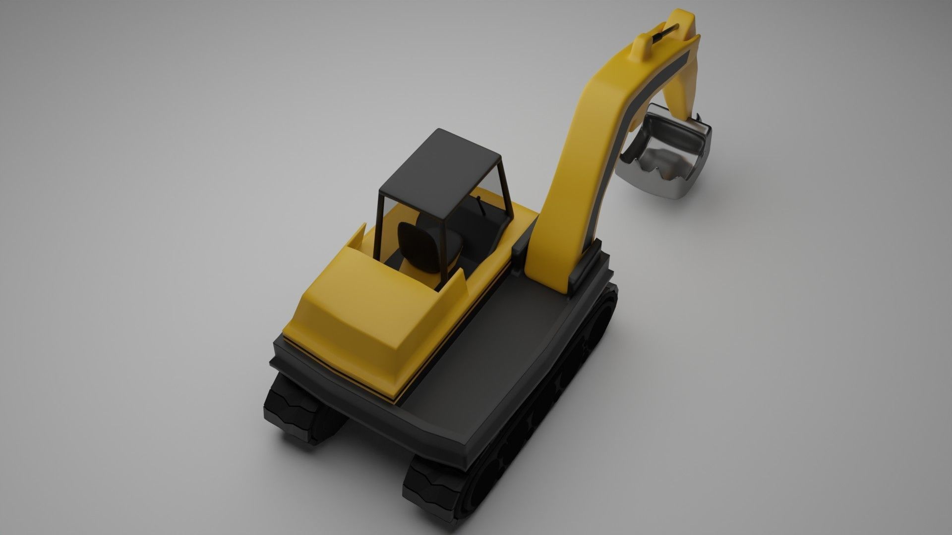 Excavator Simple free 3D model rigged | CGTrader