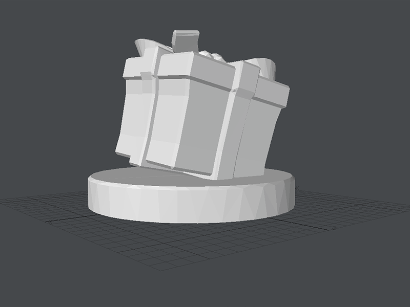 Present gift box on wooden table free 3D model 3D printable | CGTrader