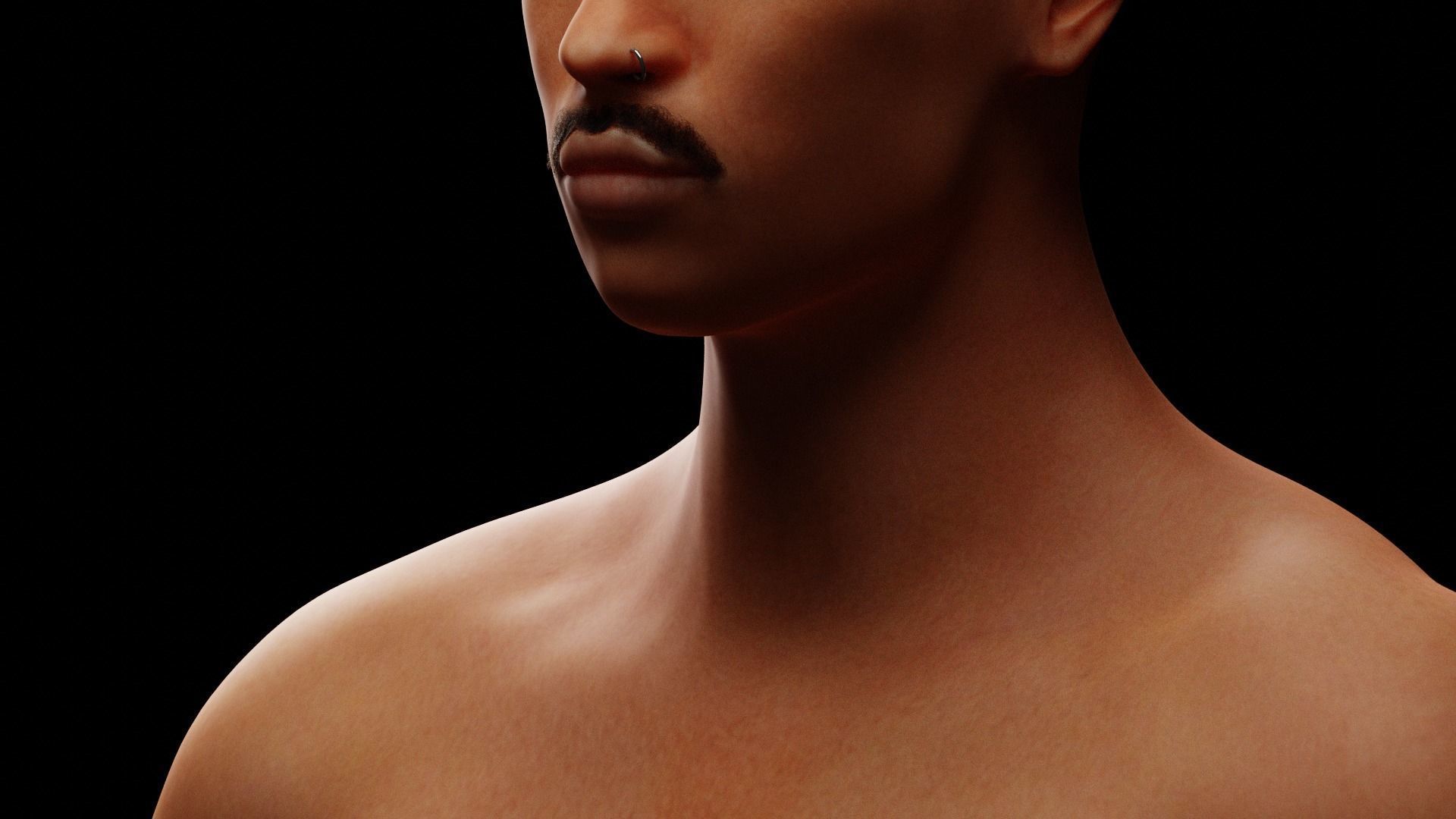 Human Male Black Man Model 3D model rigged | CGTrader
