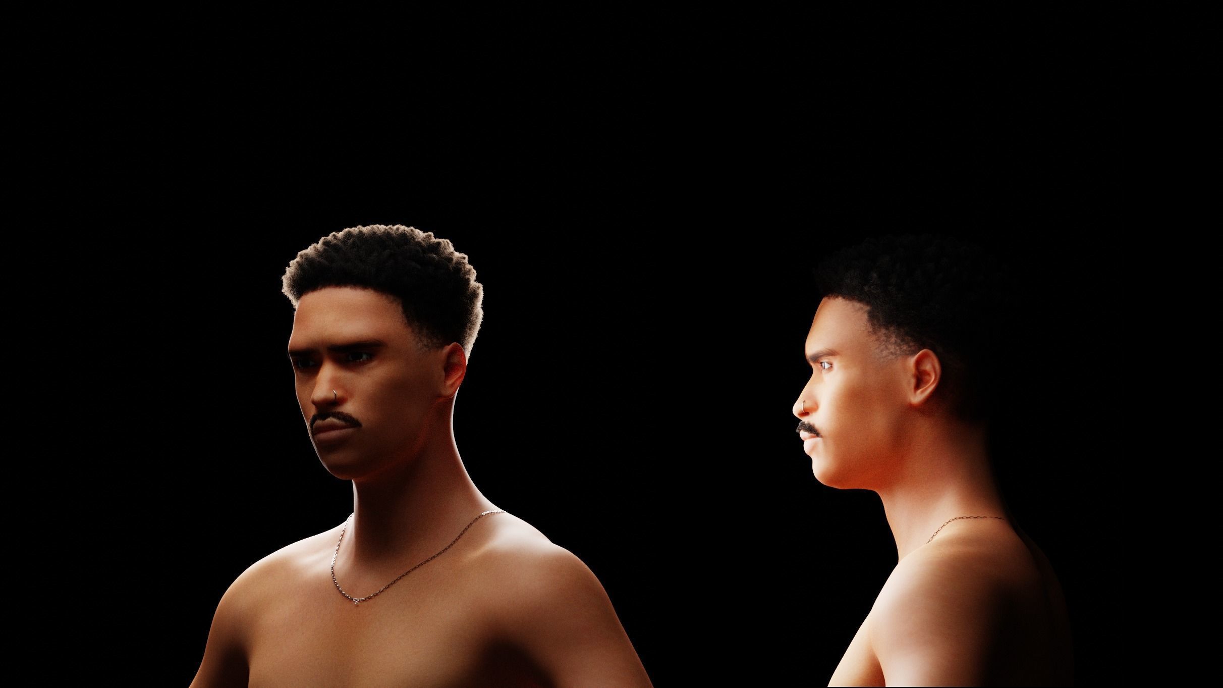 Human Male Black Man Model 3D model rigged | CGTrader