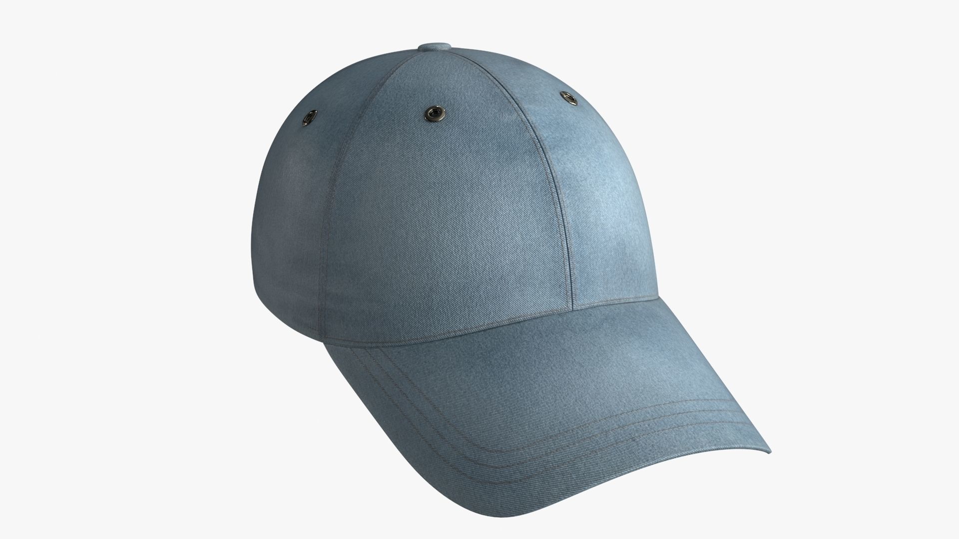 3D model Blue Denim Baseball Cap VR / AR / low-poly | CGTrader