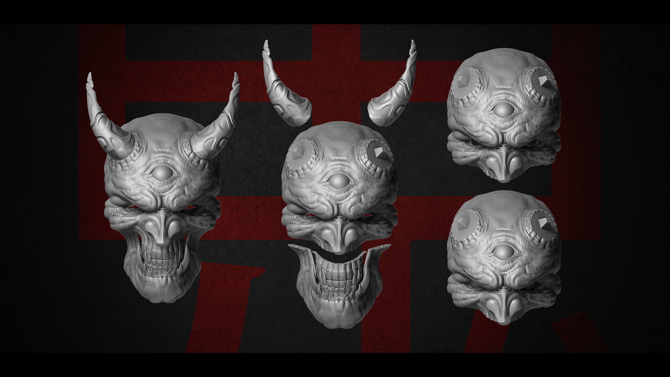 Hannya Oni mask 3D model 3D printable | CGTrader