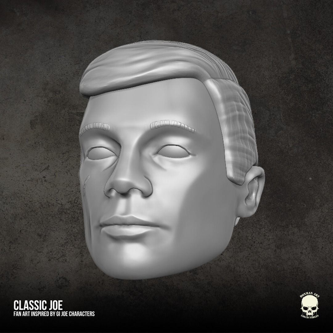 Classic Joe Head 3D printable File For Action Figures 3D model 3D ...