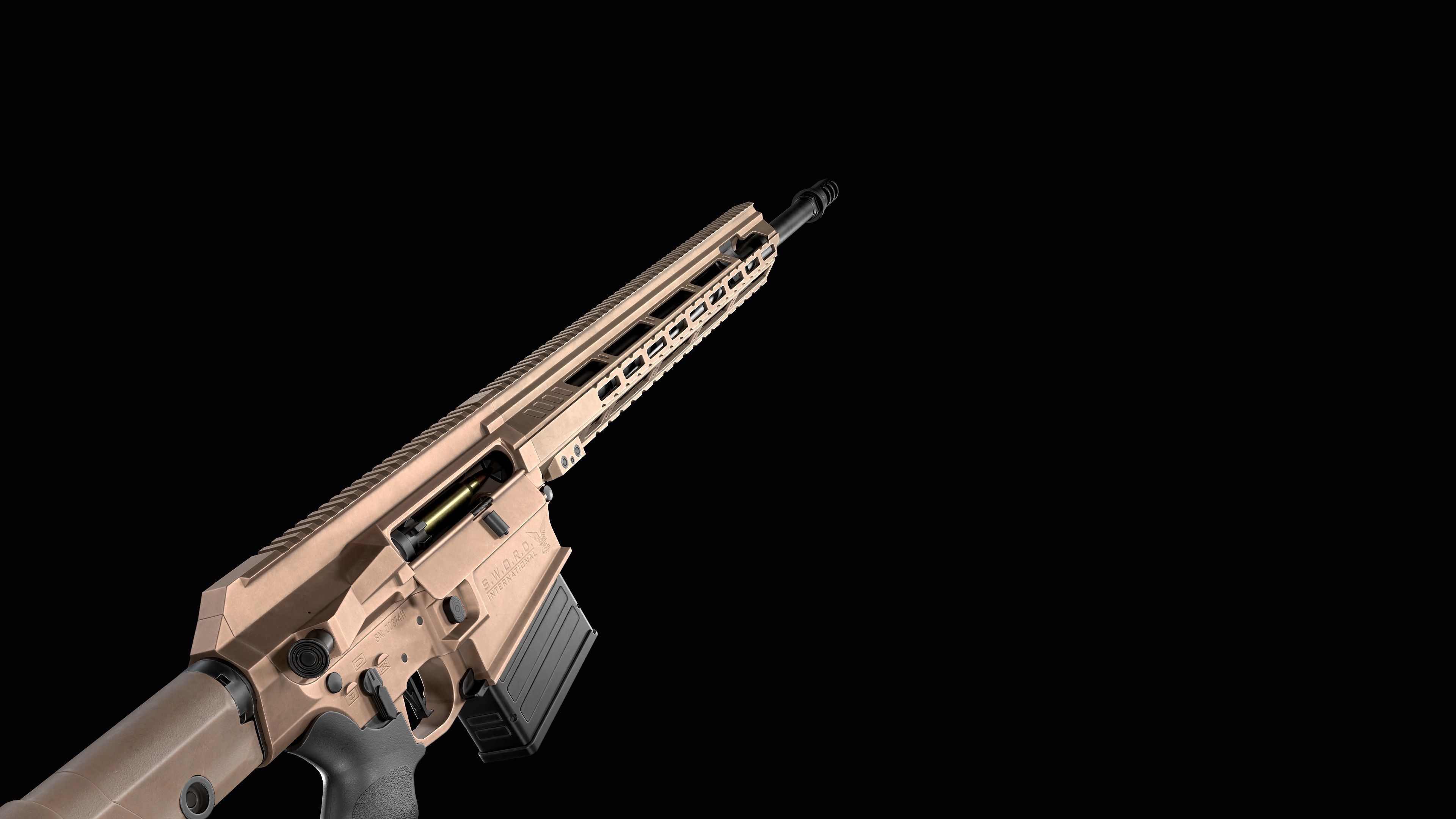 3D model Modular Sniper Rifle MK 18 Mjolnir VR / AR / low-poly | CGTrader