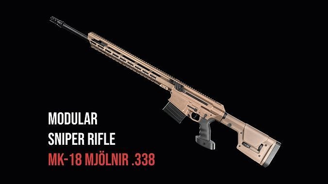 3D model Modular Sniper Rifle MK 18 Mjolnir VR / AR / low-poly | CGTrader