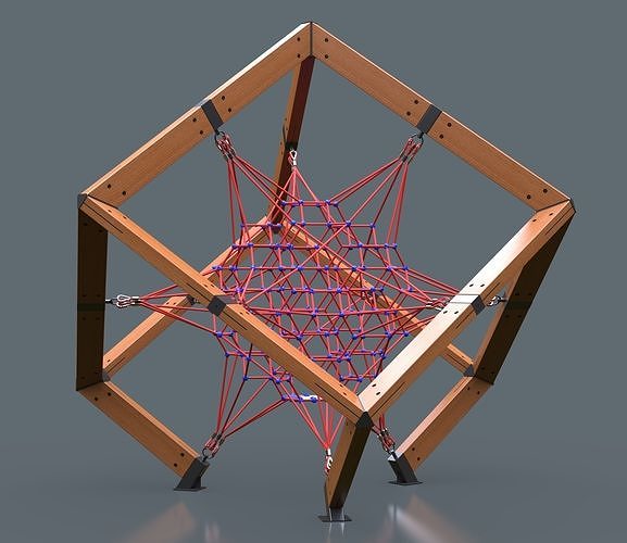Cable car children play complex Cube 3D model | CGTrader
