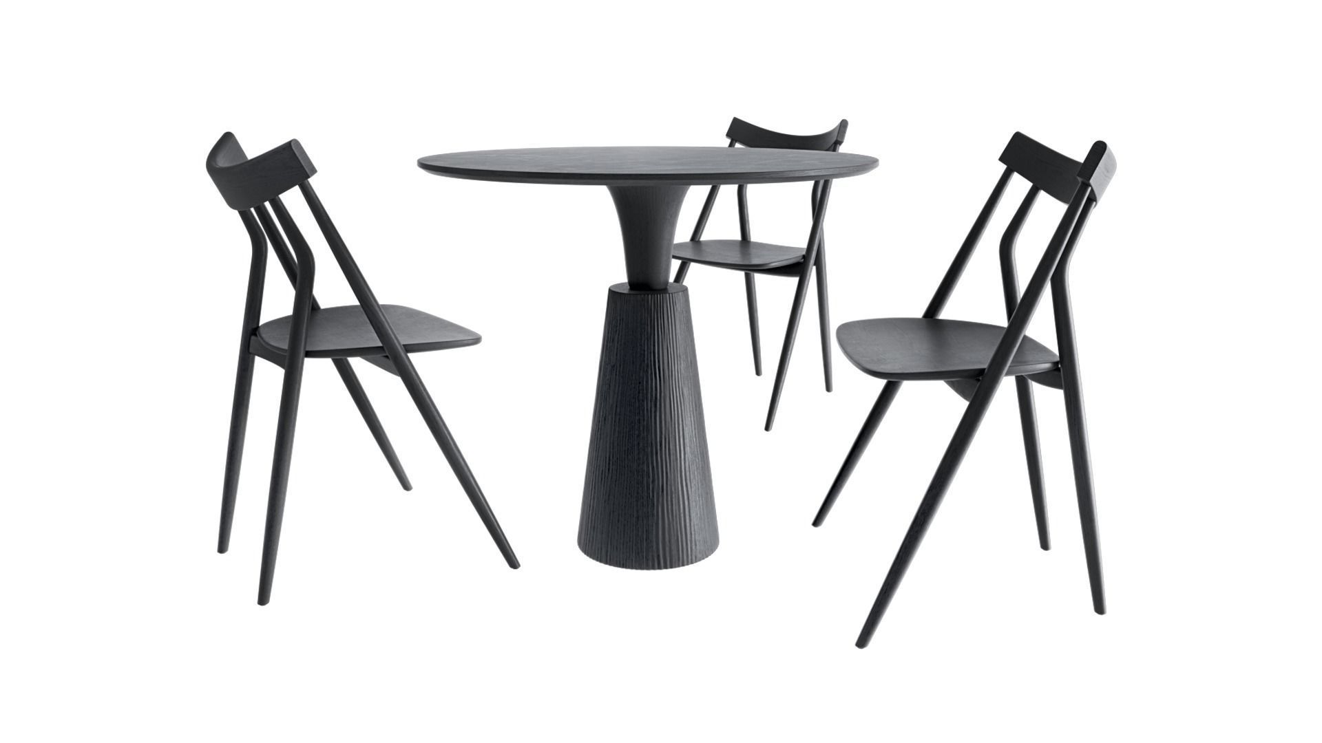 Pointe Zanat table and Arflex Lizzy chair 3D model | CGTrader