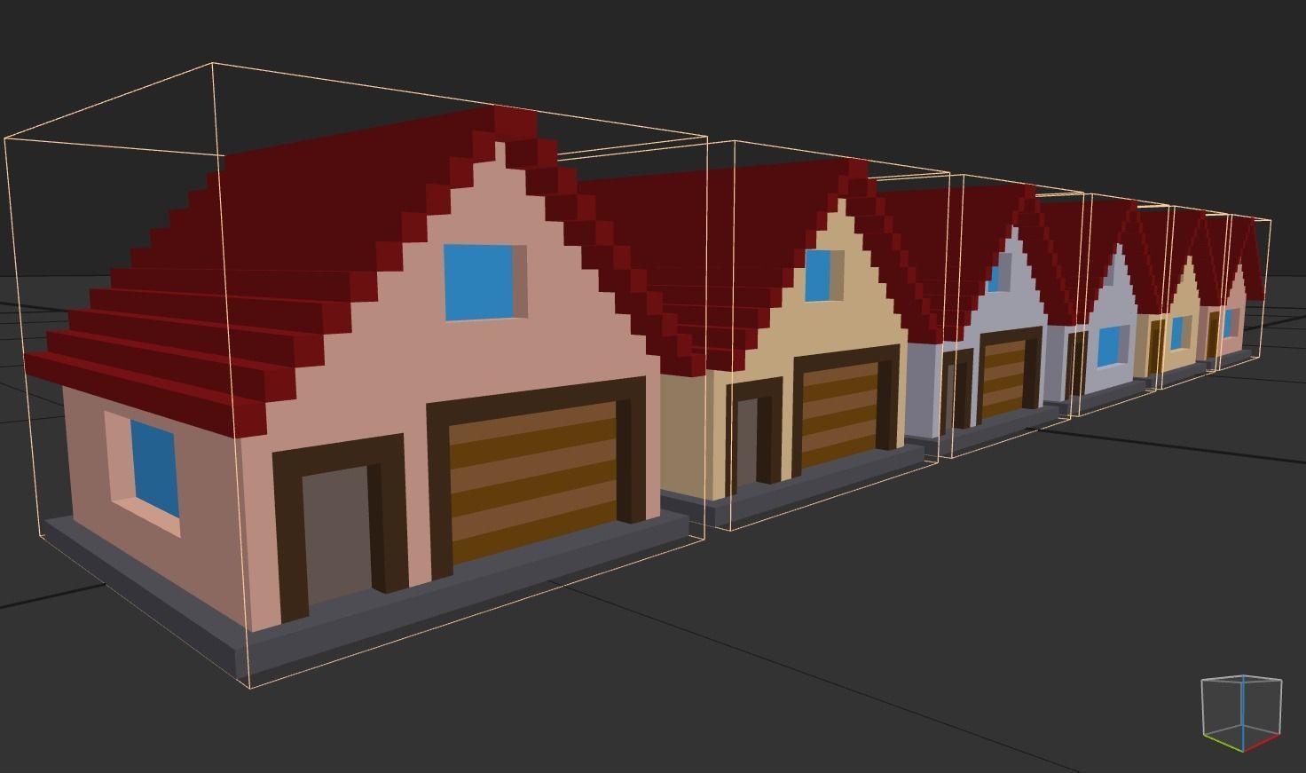 3D model Voxel Simple House Collection 3D Object VR / AR / low-poly ...