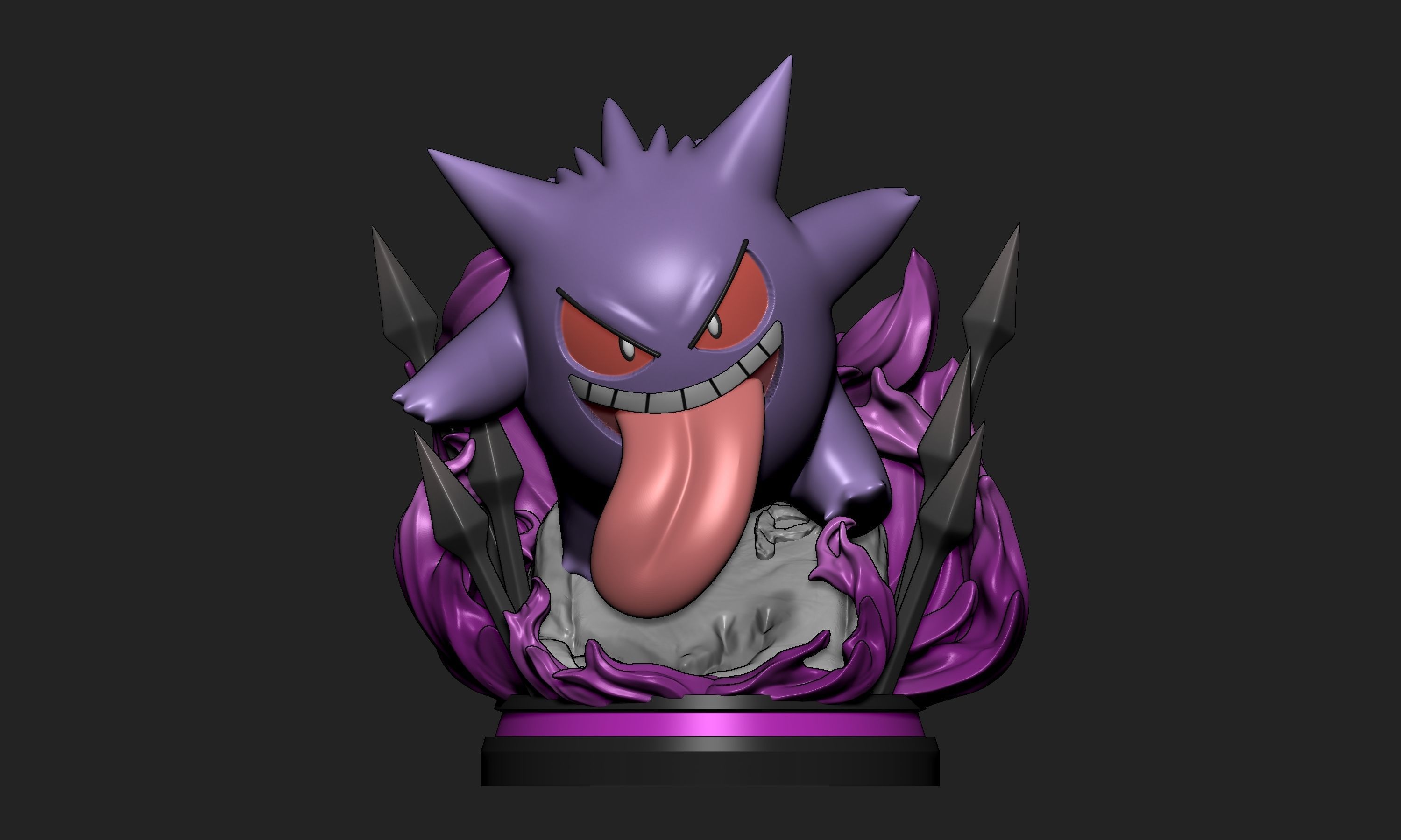 Pokemon - Gastly Haunter and Gengar Figure 3D model 3D printable | CGTrader