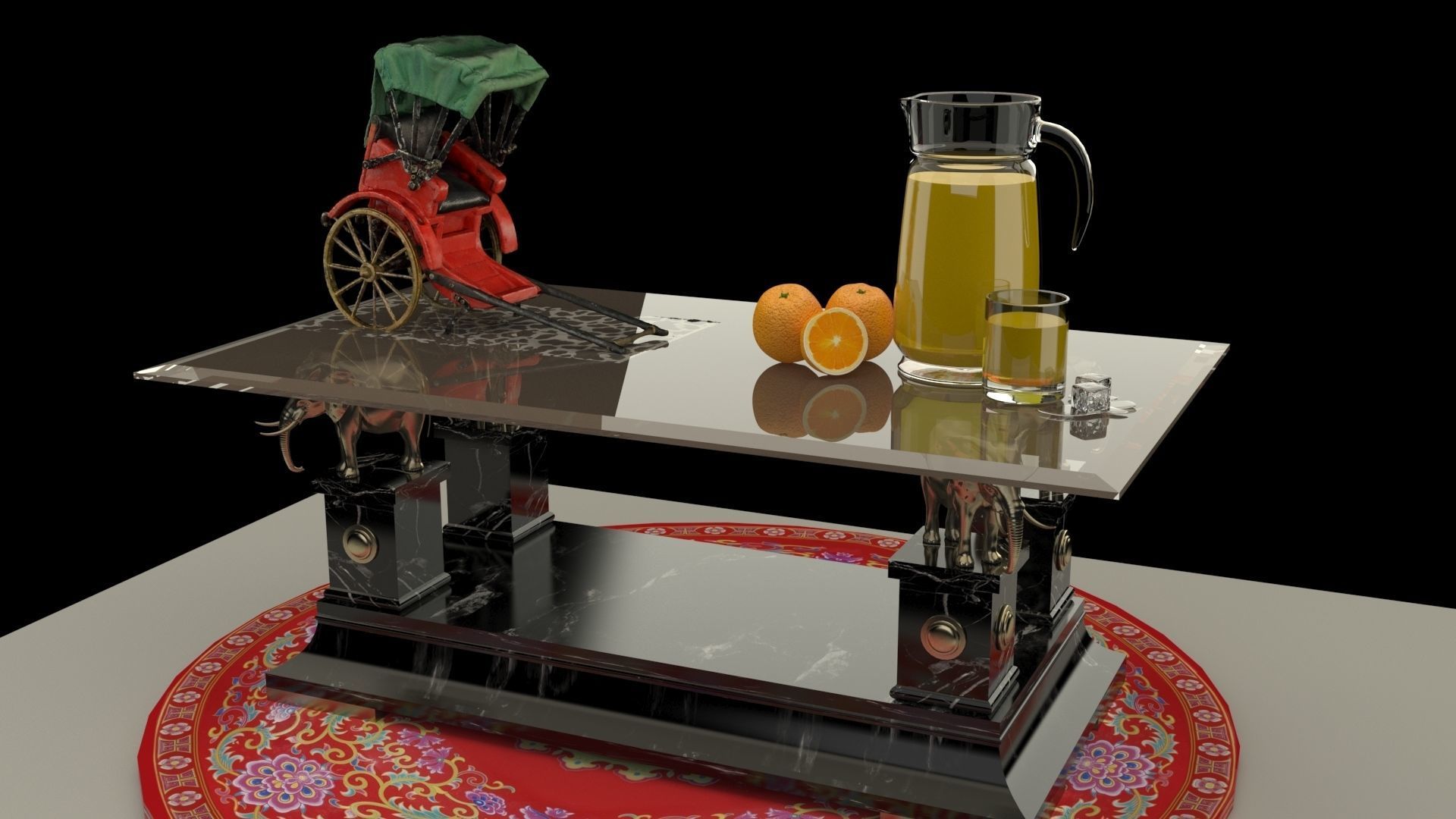 Chinese rickshaw 3D model | CGTrader