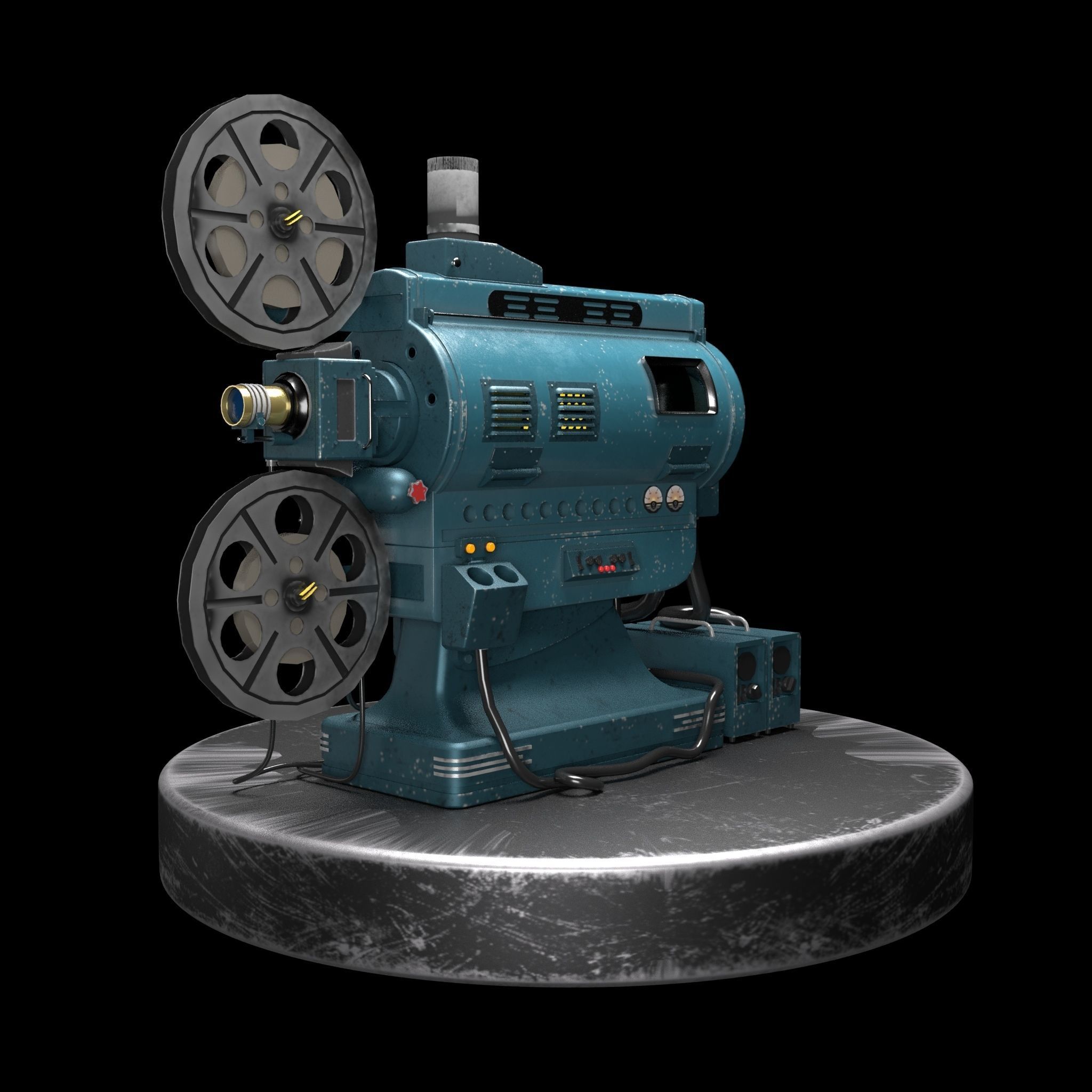 3D model Old Film Reel Projector Gaming Asset VR / AR / low-poly | CGTrader
