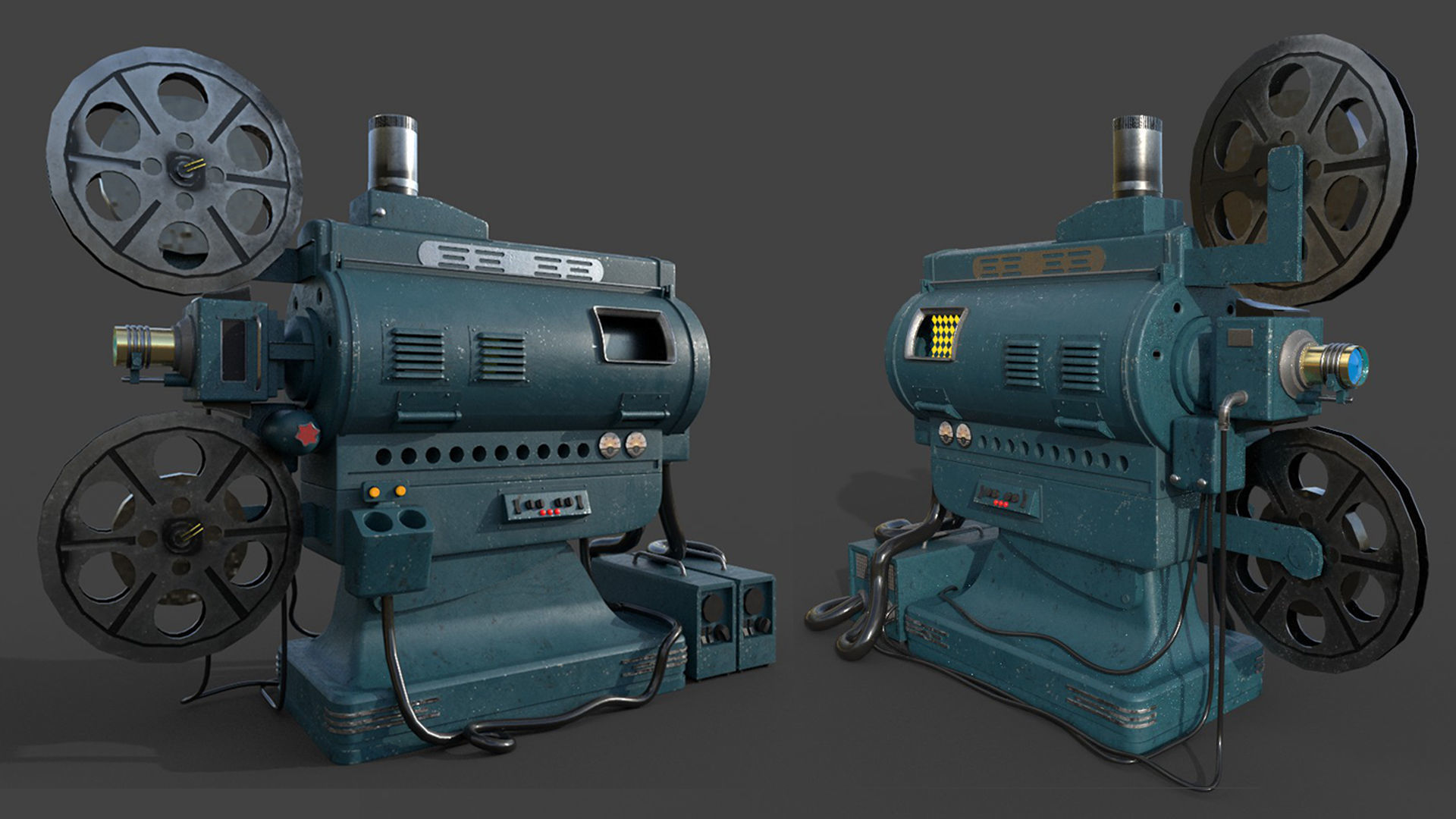 3D model Old Film Reel Projector Gaming Asset VR / AR / low-poly | CGTrader