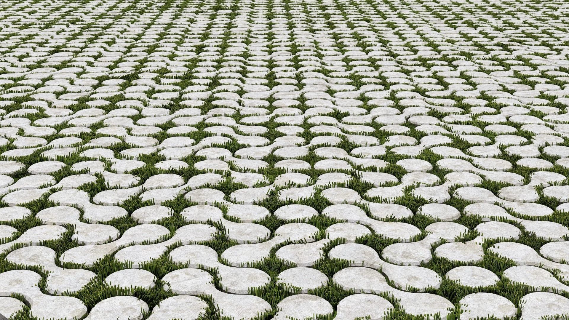 Circular Interlocked Grass Paver V2 3D model | CGTrader