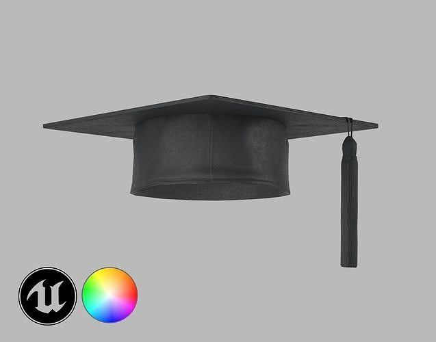 Academic Hat free VR / AR / low-poly 3D model | CGTrader