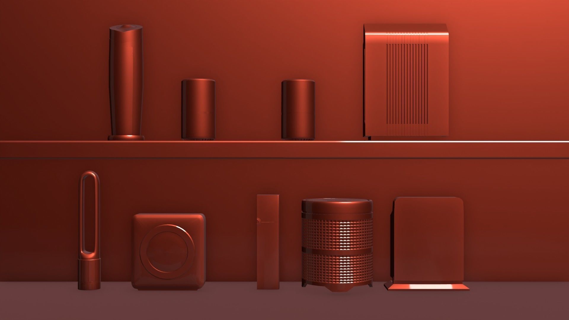 air purifiers examples 3D model | CGTrader