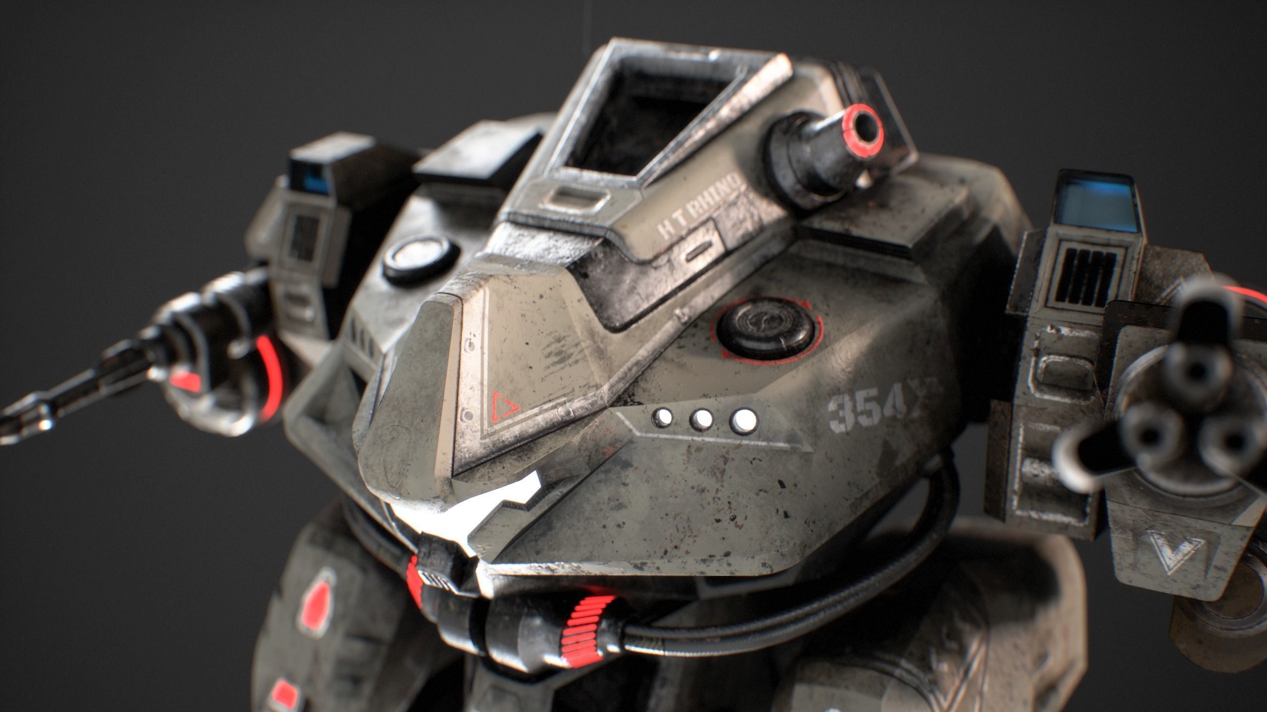 3D model Low Poly Robot Rhino VR / AR / low-poly | CGTrader