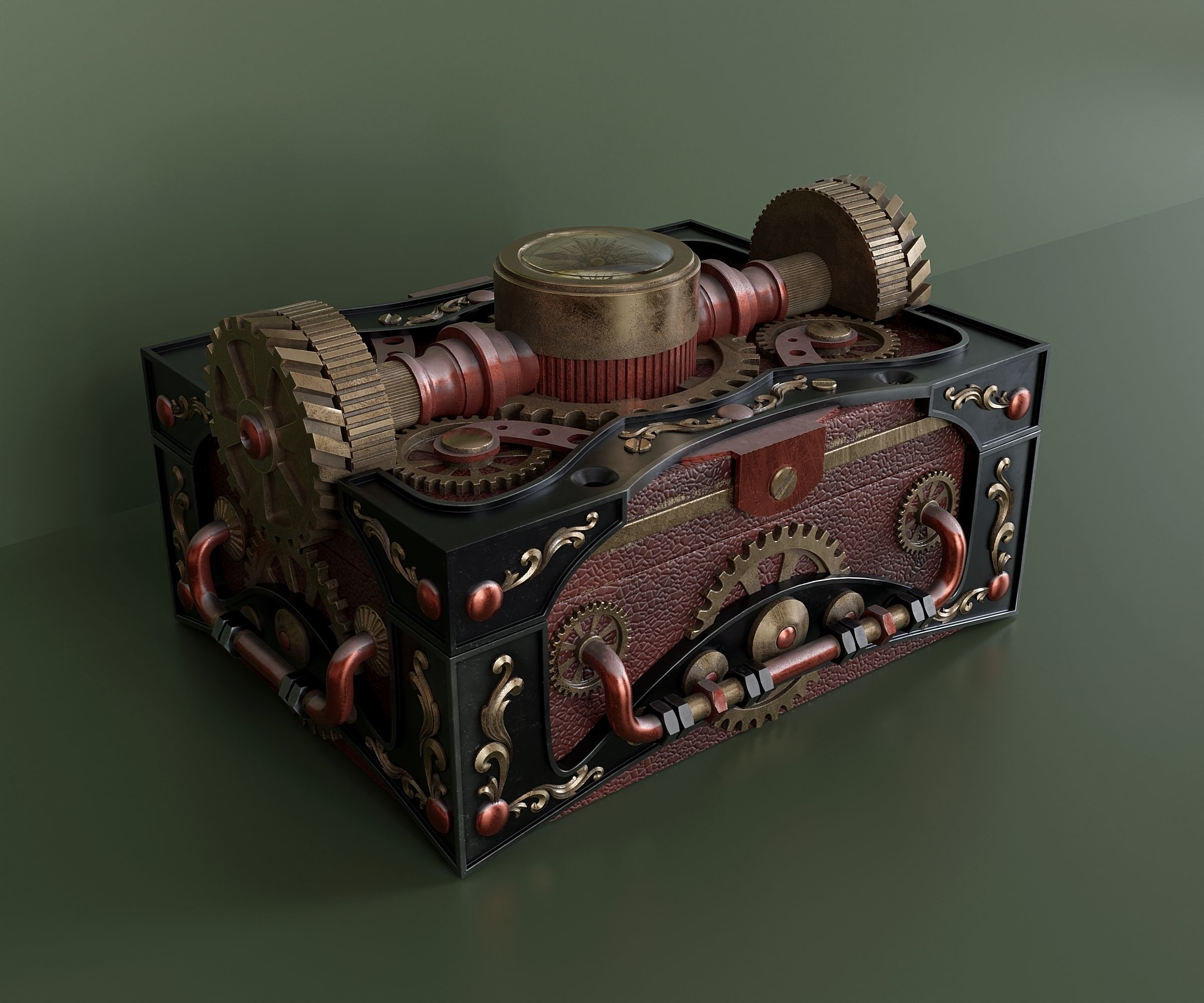 Steampunk style box 017 3D model | CGTrader