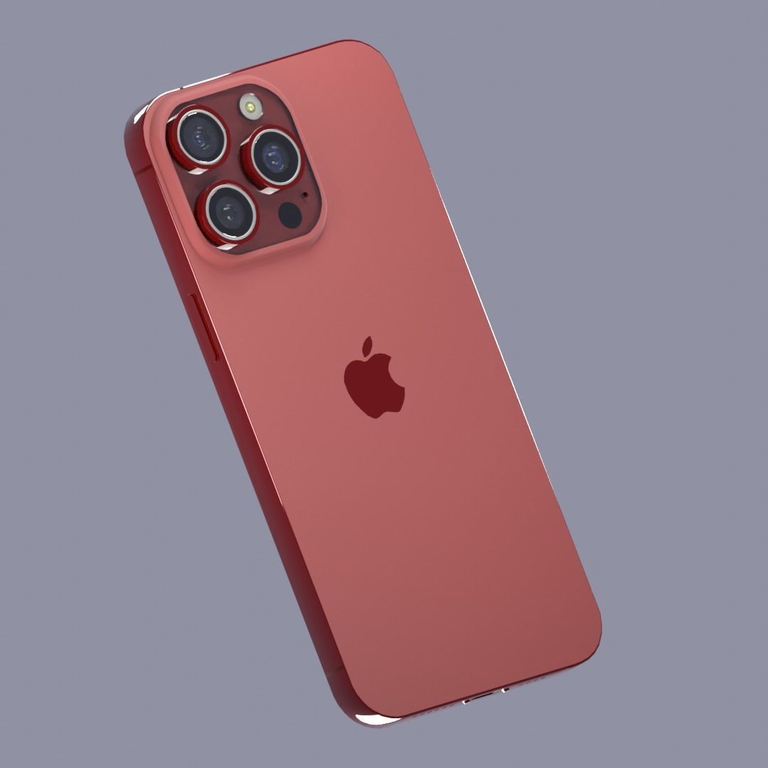 Iphone 15 Pro Max red color free 3D model | CGTrader