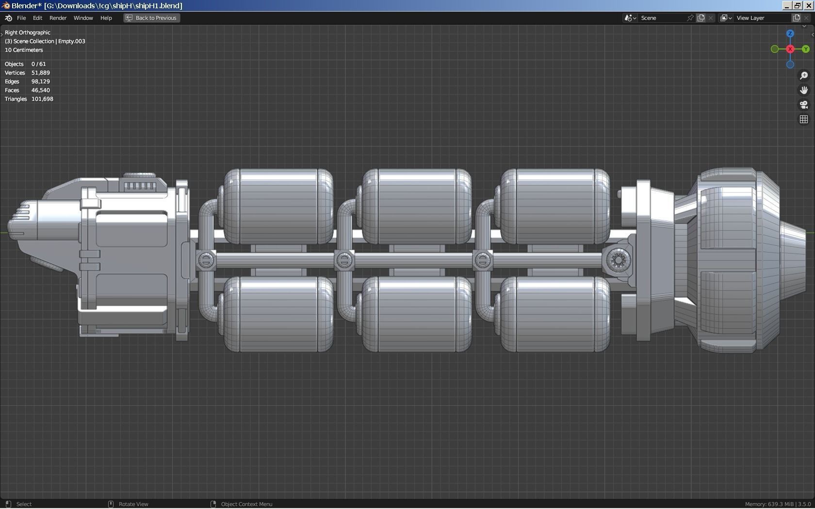 Tanker Sci-Fi Spaceship 3D model | CGTrader