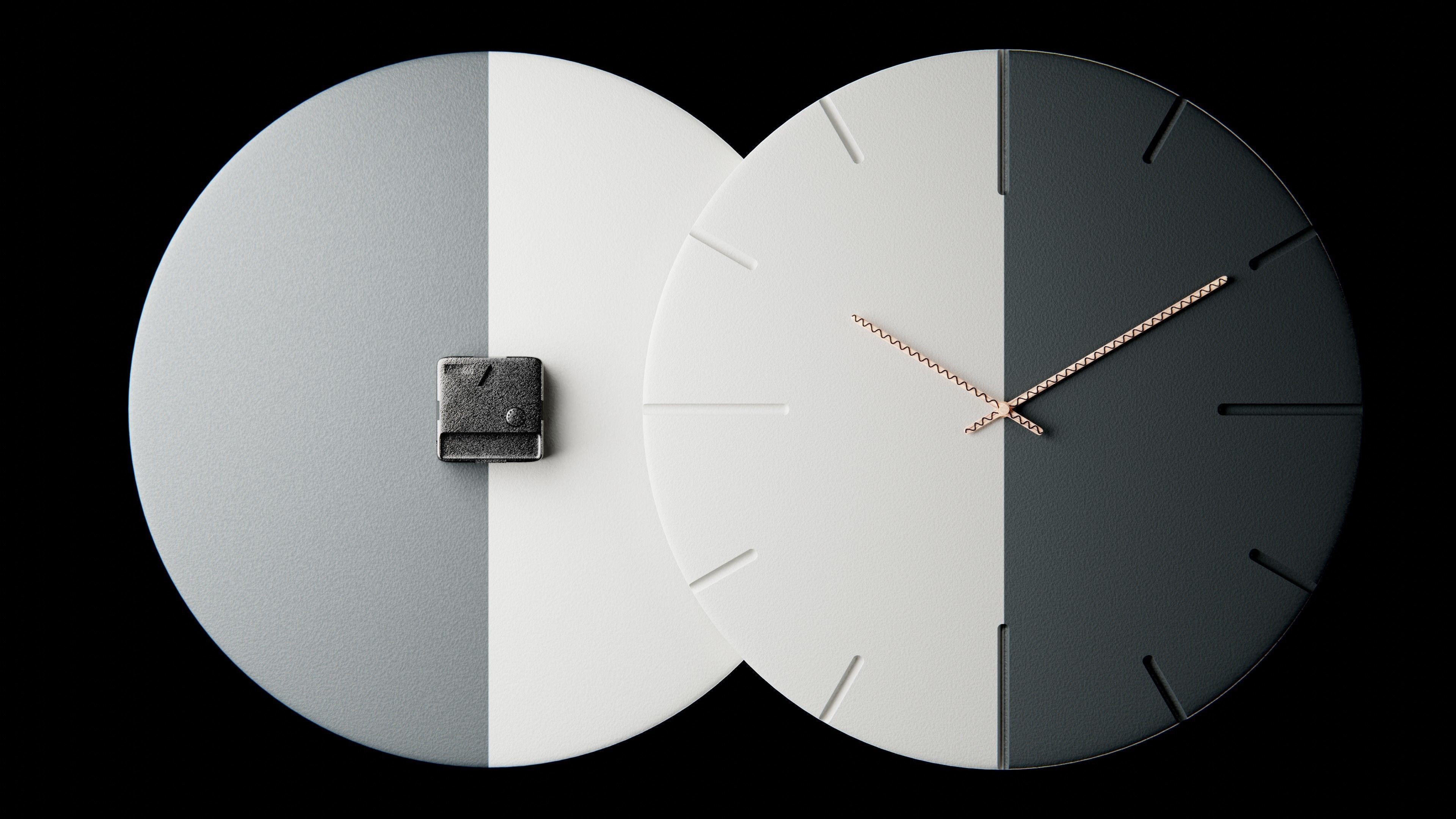 3D model Scandinavian Modern Minimalist Clock VR / AR / low-poly | CGTrader