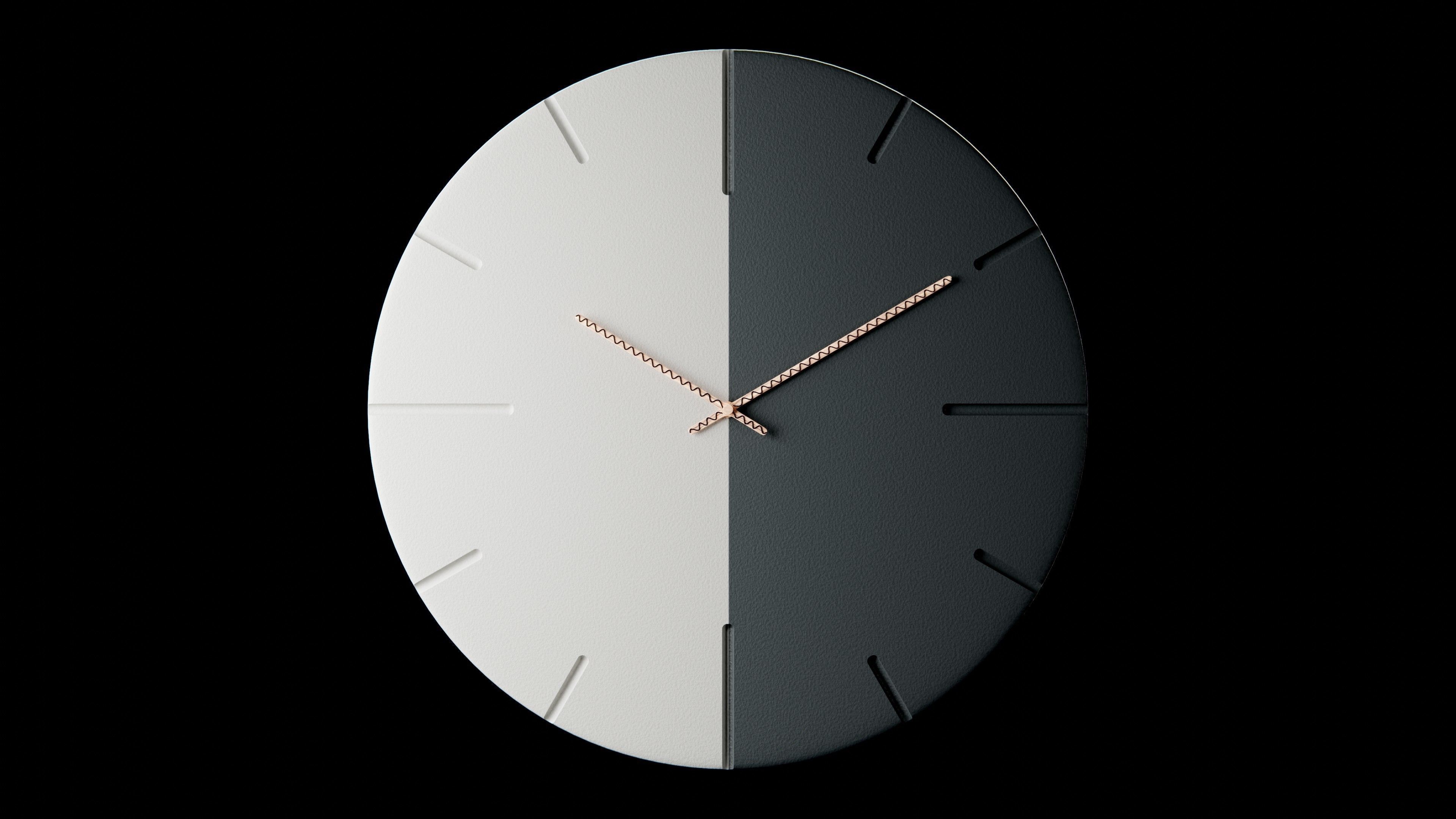 3D model Scandinavian Modern Minimalist Clock VR / AR / low-poly | CGTrader