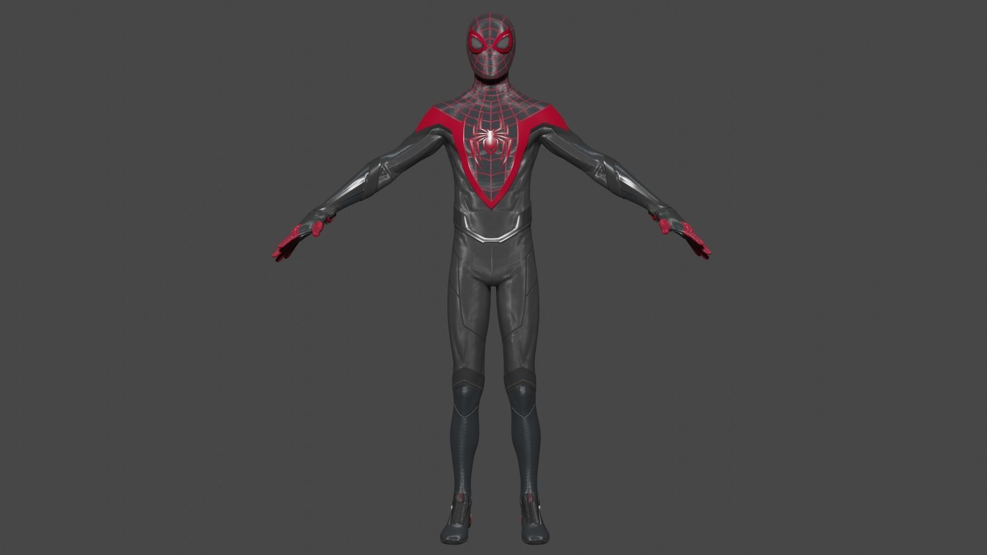 Spider-Man Miles Morales 3D model rigged | CGTrader