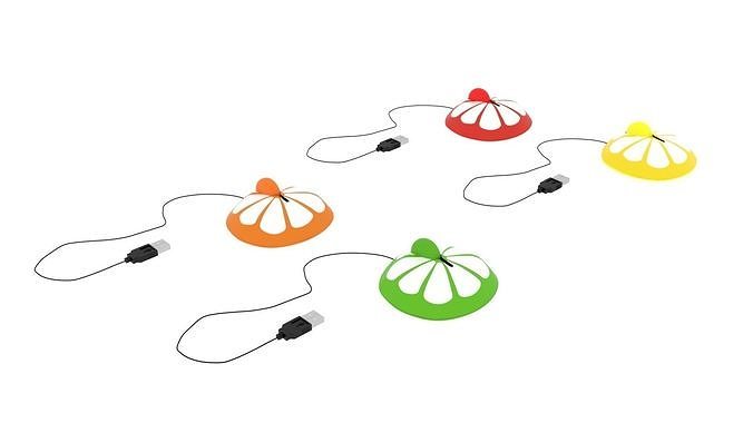 Citrus Fruits Computer Mouses Set 3D model | CGTrader