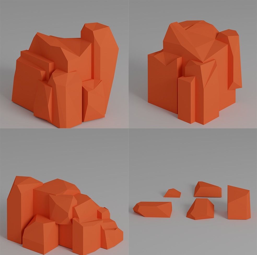3D model Desert Nature Low Poly Pack VR / AR / low-poly | CGTrader