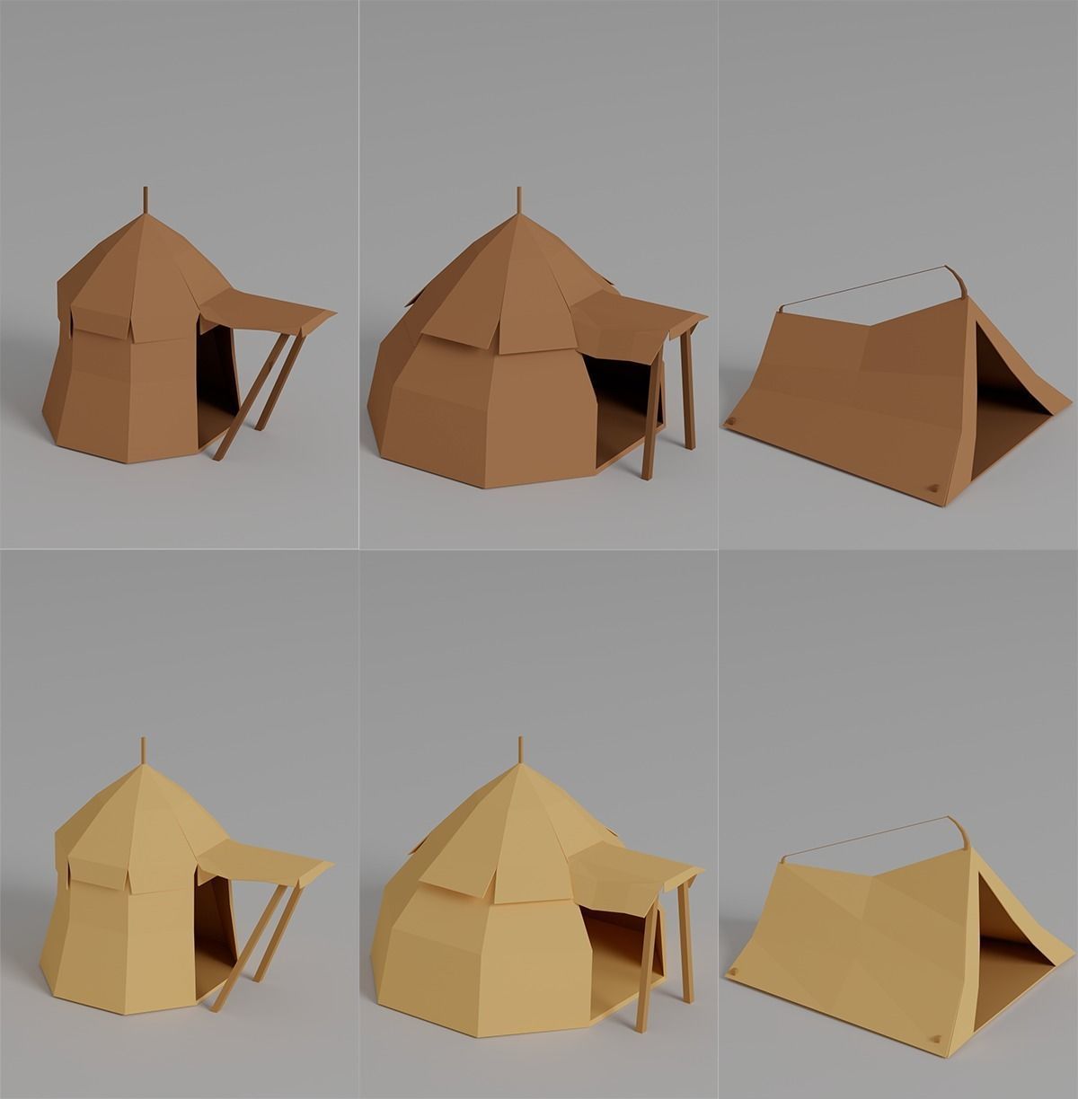 3D model Desert Nature Low Poly Pack VR / AR / low-poly | CGTrader
