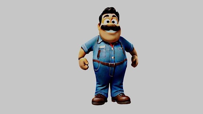 3D model Plumber Worker VR / AR / low-poly | CGTrader