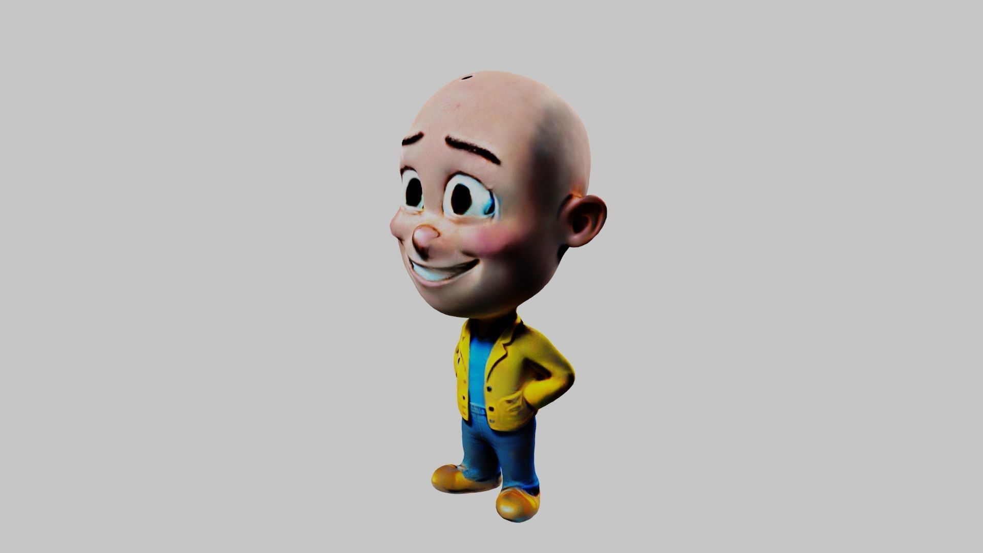 3D model Bald Boy VR / AR / low-poly | CGTrader