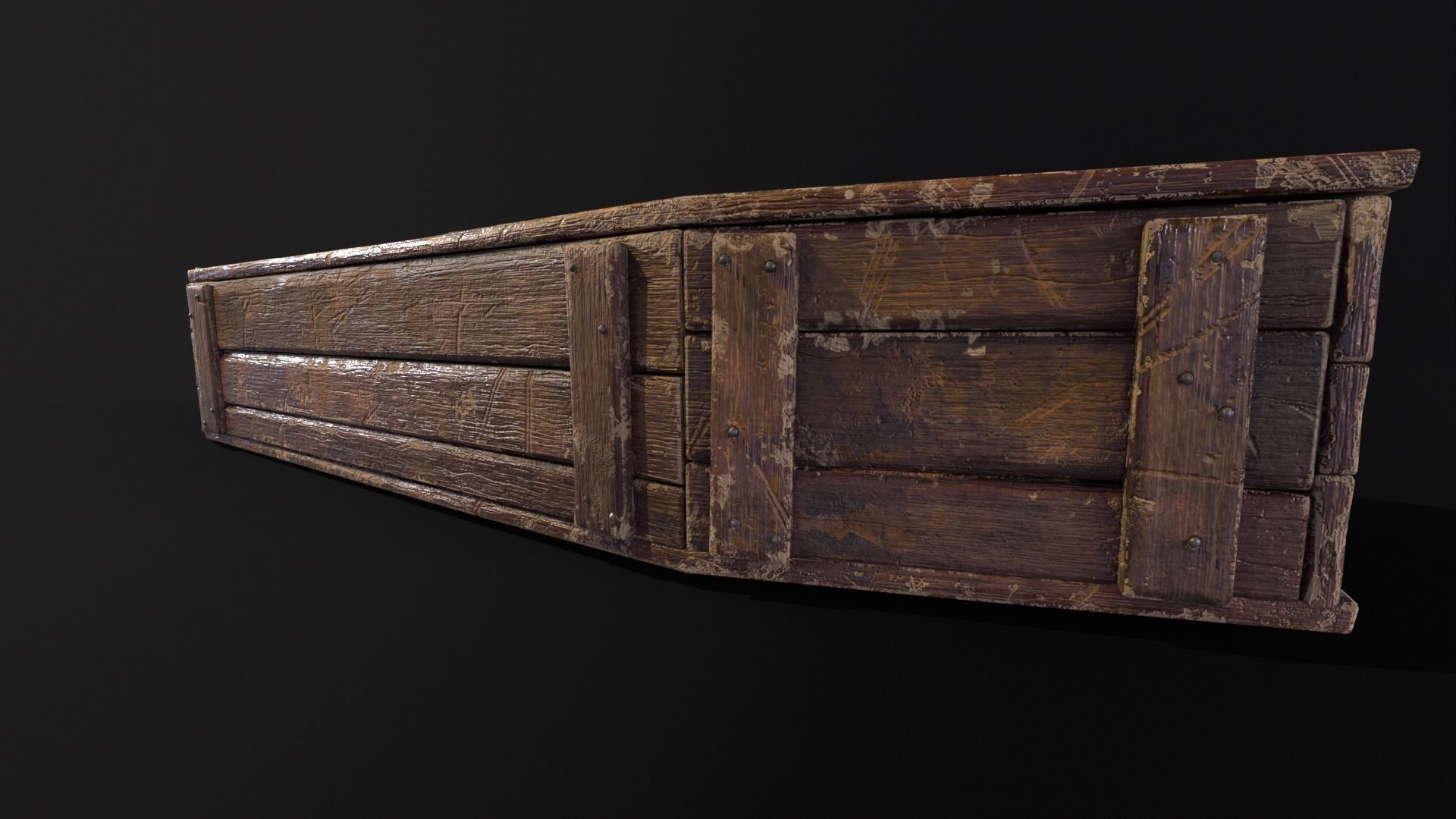 3D model Rustic Wooden Coffin VR / AR / low-poly | CGTrader