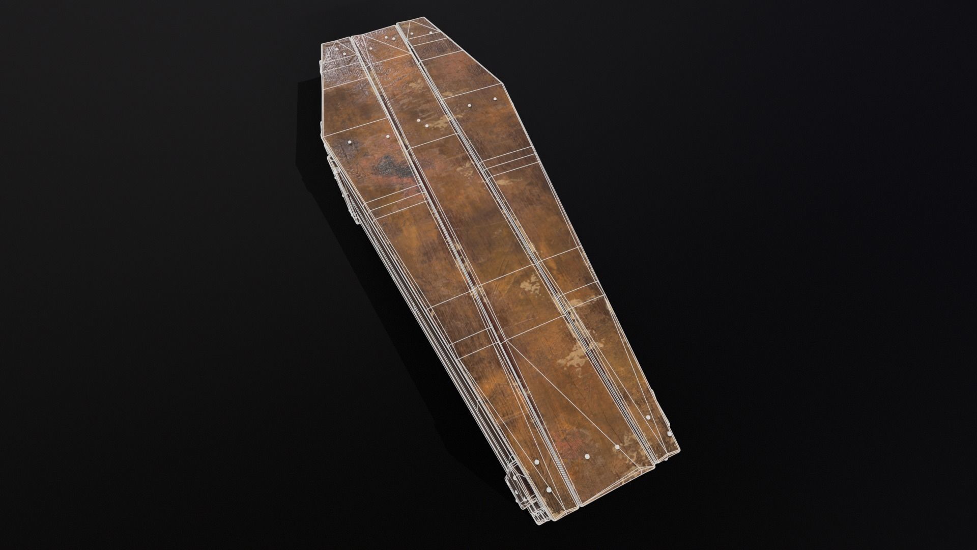 3D model Rustic Wooden Coffin VR / AR / low-poly | CGTrader