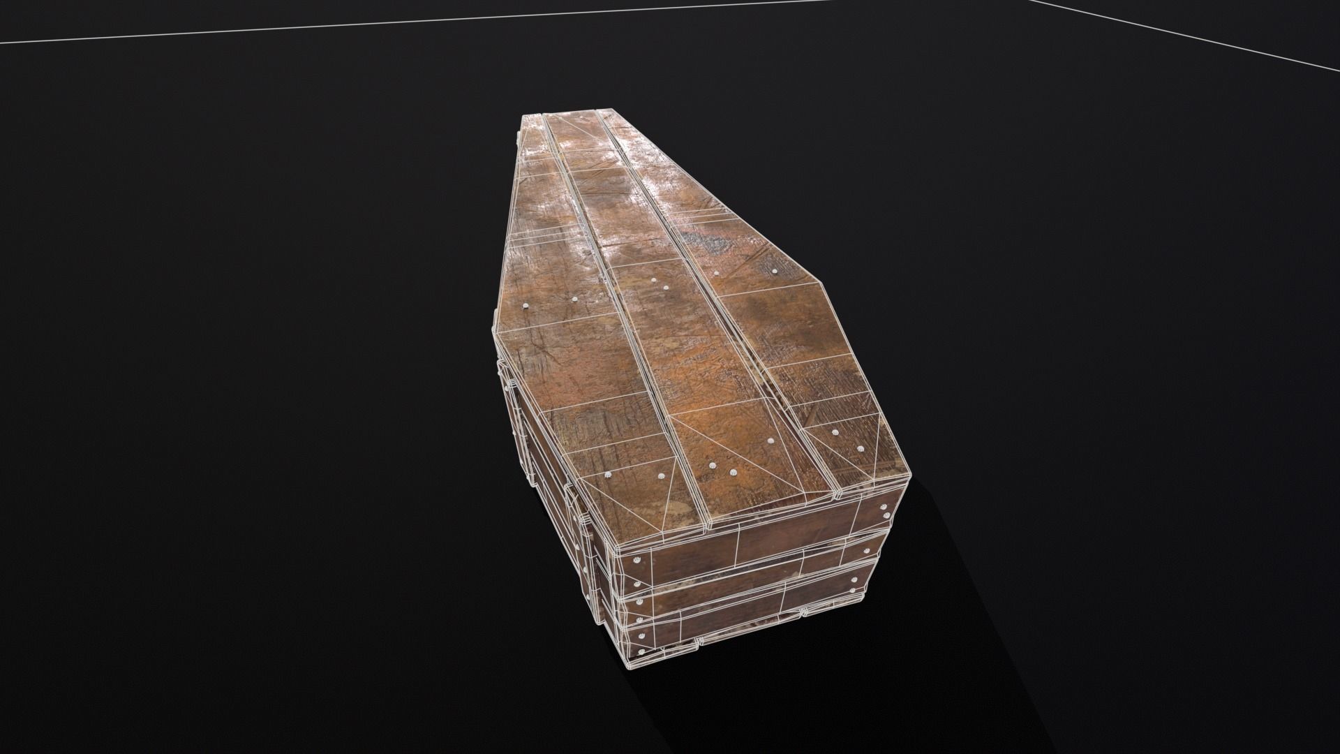 3D model Rustic Wooden Coffin VR / AR / low-poly | CGTrader