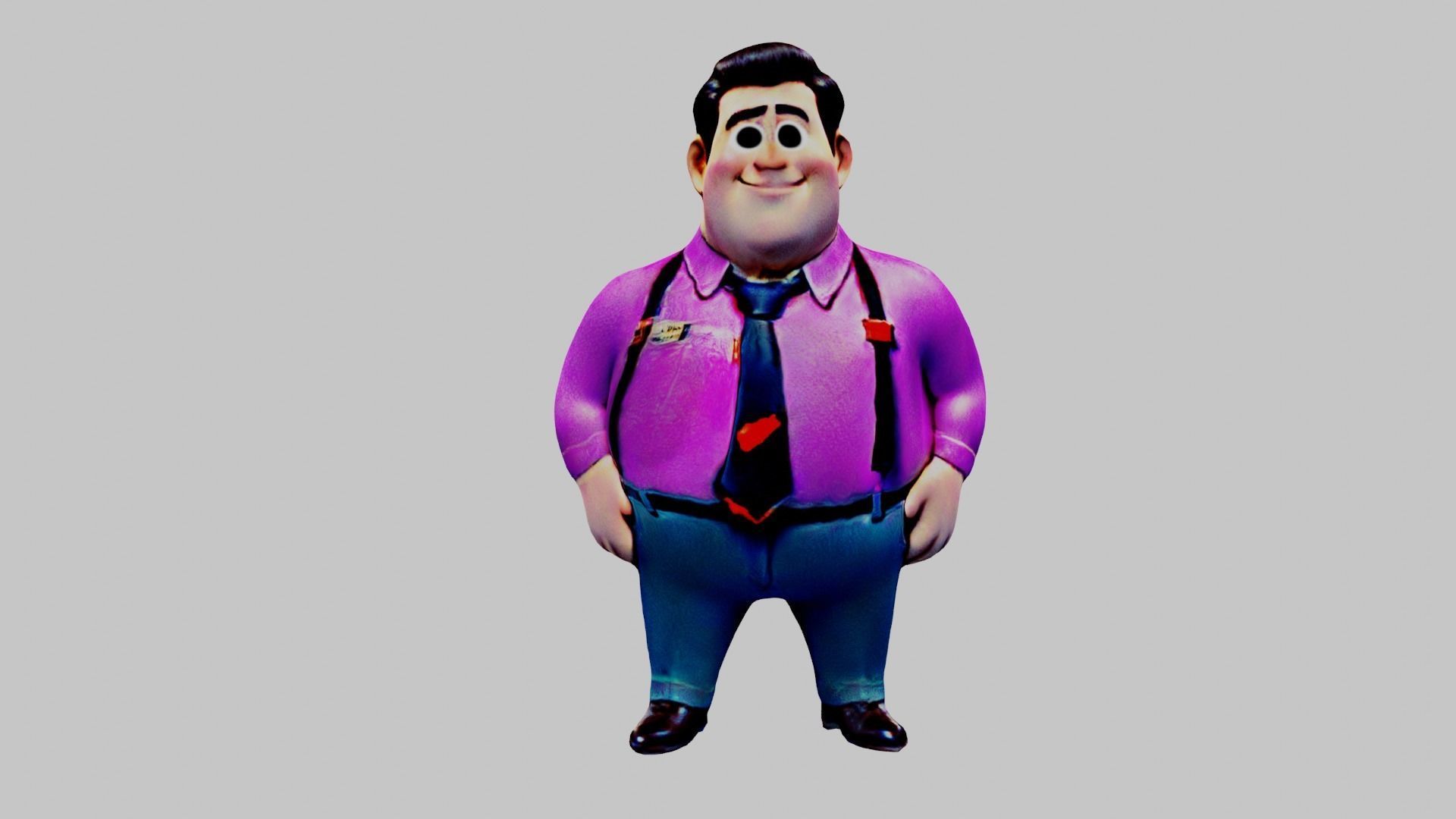 3D model Cartoon Character Fat Man VR / AR / low-poly | CGTrader