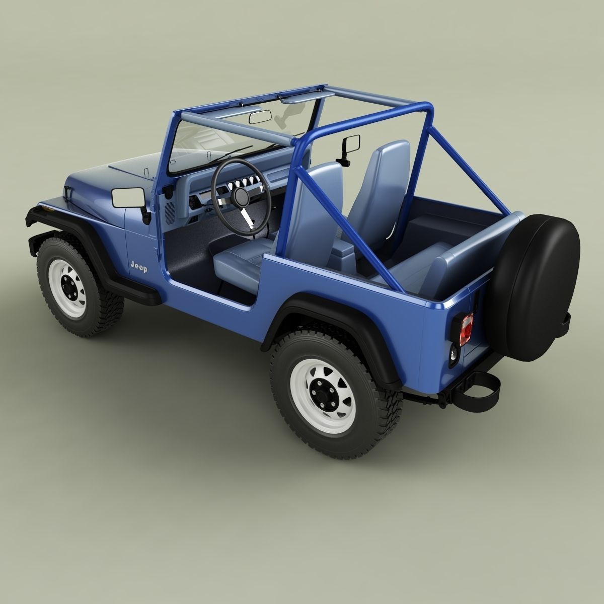 Jeep YJ Wrangler 3D model | CGTrader