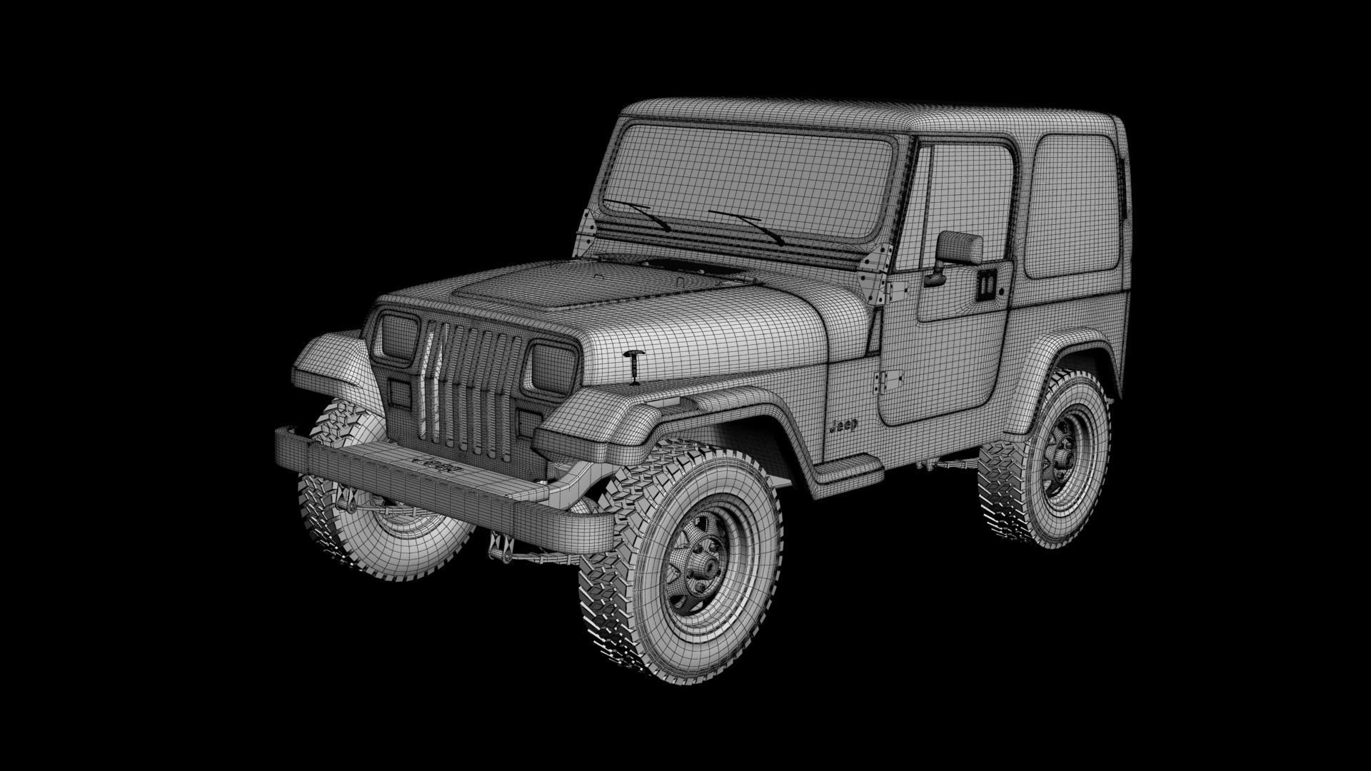Jeep YJ Wrangler 3D model | CGTrader