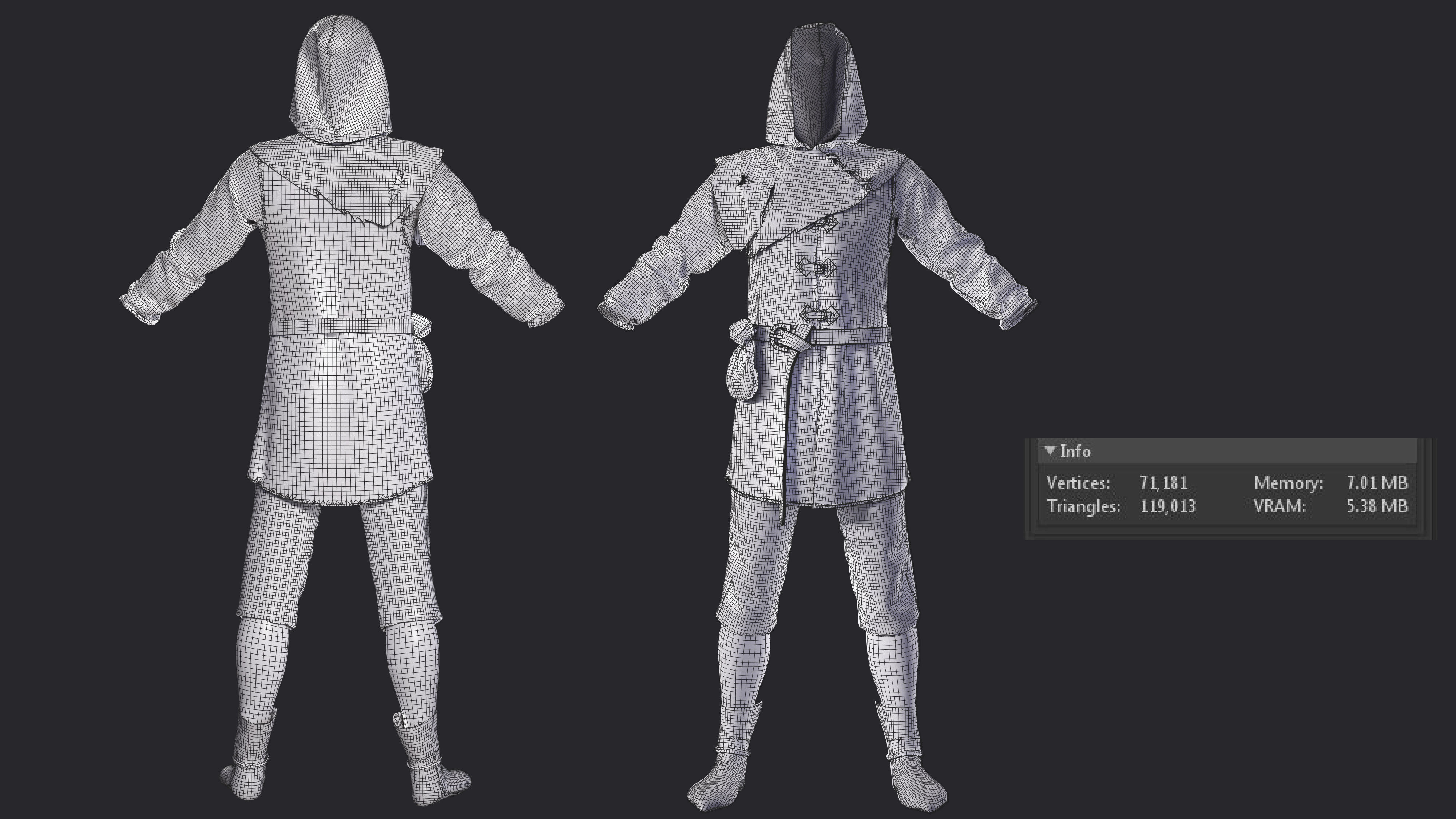 medieval renaissance male clothes and shoes 3D model | CGTrader
