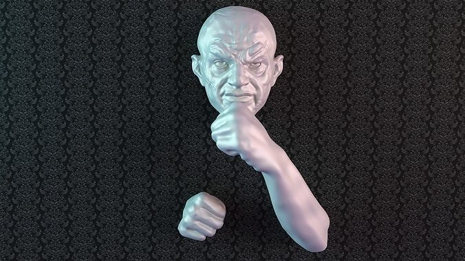 Wall human statue 3D model 3D printable | CGTrader