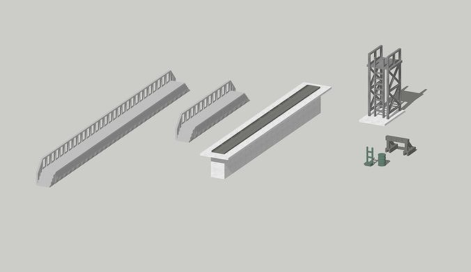 3D model Train Station Maintenance Accessory Set by Outland Models VR ...