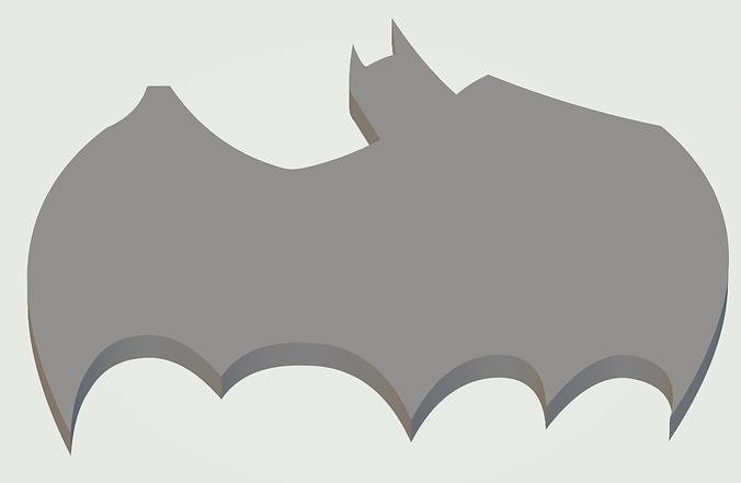 Batman the animated series logo stage 3 - clean 3D model 3D printable ...