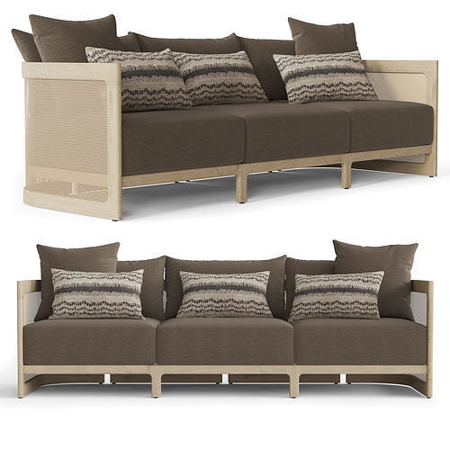 RH TRIESTE TEAK SOFA 3D model | CGTrader