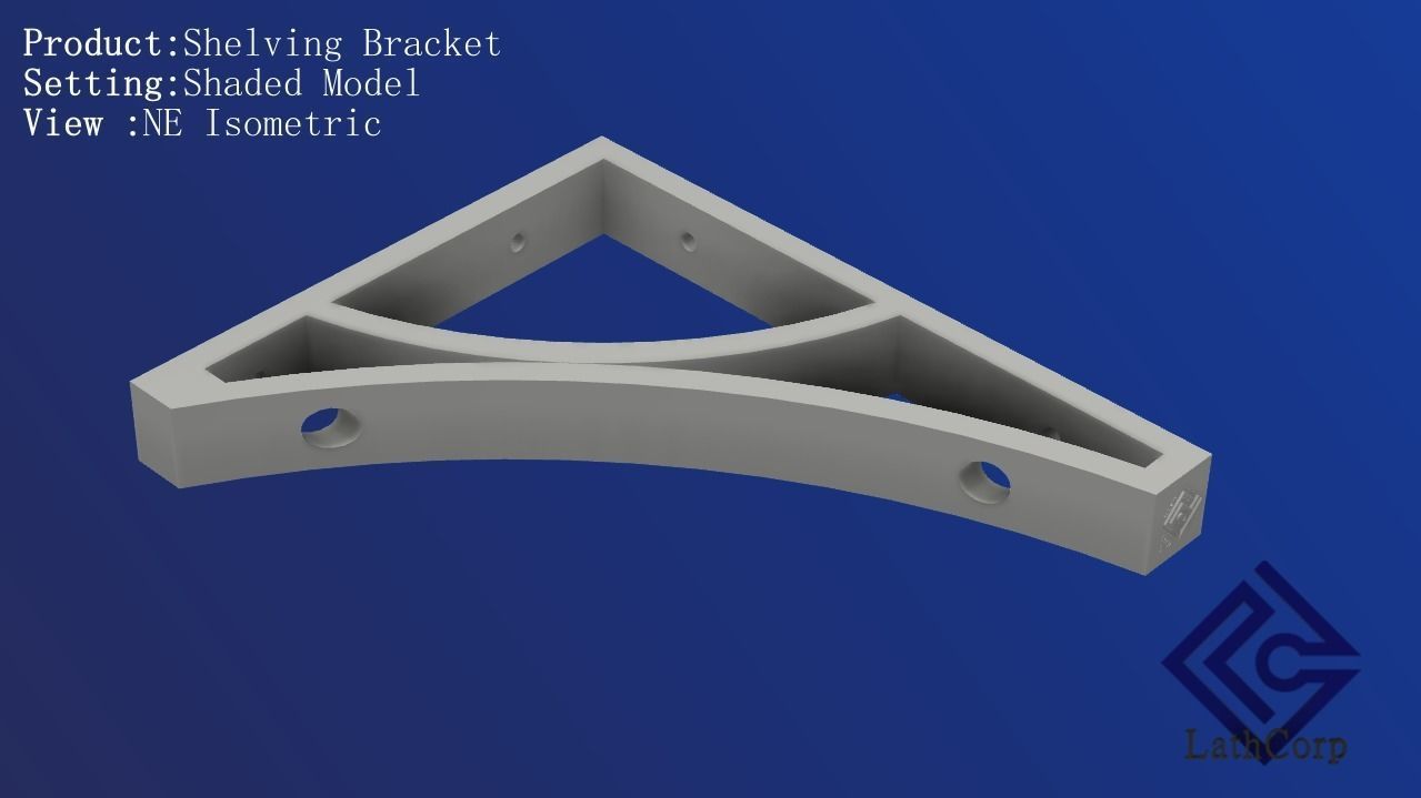 Shelving Bracket 3D model 3D printable | CGTrader