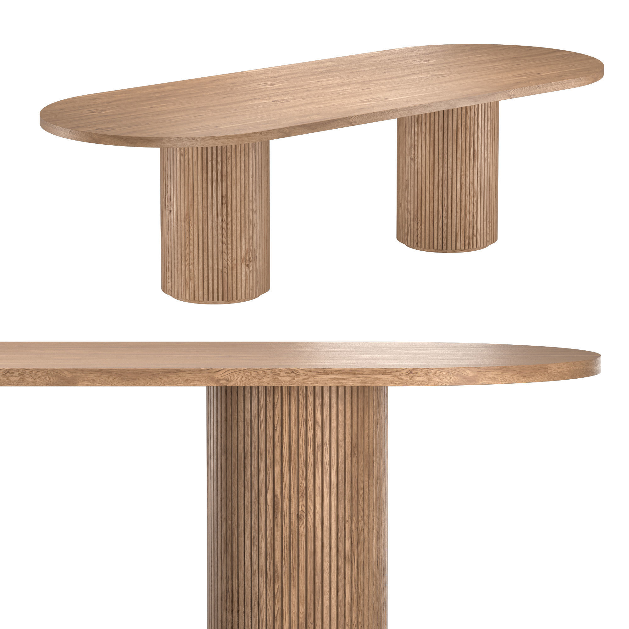 BYRON COLUMN RECTANGULAR DINING TABLE 3D model | CGTrader