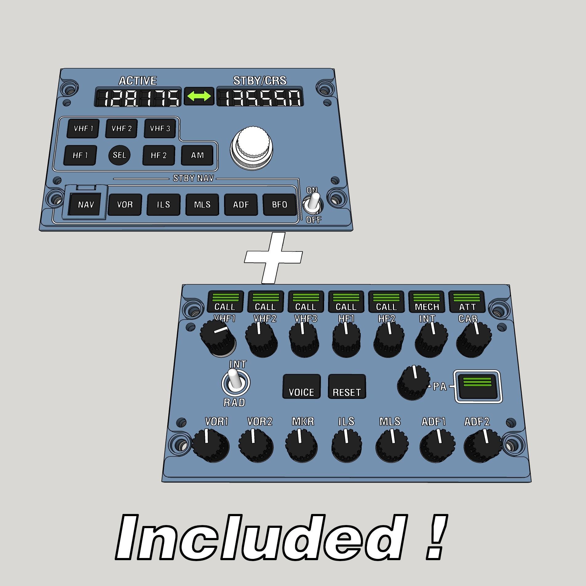 A320 Full Overhead Panel 3D model 3D printable | CGTrader