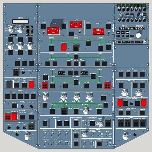 A320 Full Overhead Panel 3D model 3D printable | CGTrader