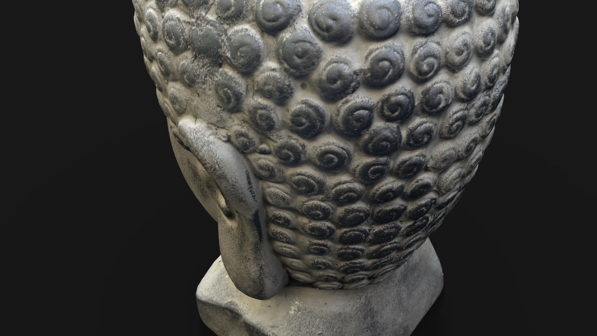 3D model Buddha head concrete statue VR / AR / low-poly | CGTrader