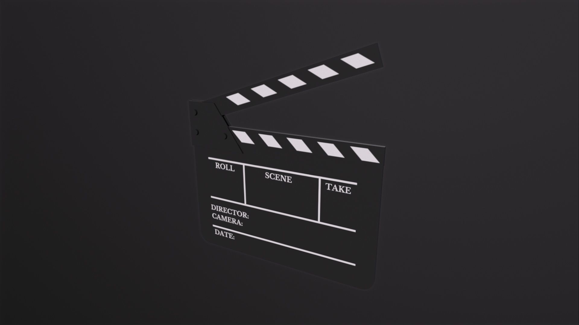 3D model Clapperboard movie clapper board 3D Model VR / AR / low-poly ...